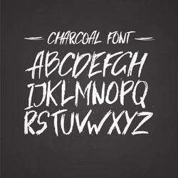 Charcoal font Royalty Free Vector Image - VectorStock