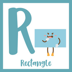 Letter r vocabulary rhomboid shape Royalty Free Vector Image