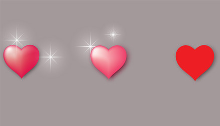 Set heart icon and shape perfect love sy Vector Image