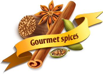 Logo for spices and herbs Royalty Free Vector Image