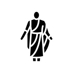 Toga ancient rome line icon Royalty Free Vector Image