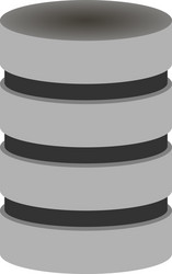 Base and cash icon isolated central database Vector Image