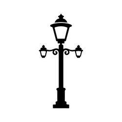 Unique lamp post silhouette for logos flyers Vector Image