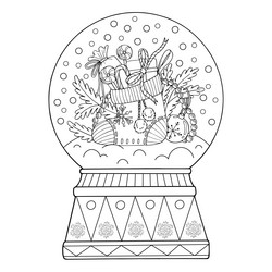 Funny snowcat car with eyes coloring book Vector Image