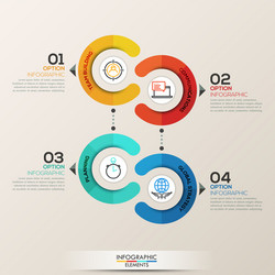 Circle infographics template for diagram six steps