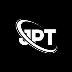 Jpt letter logo design in six style polygon Vector Image