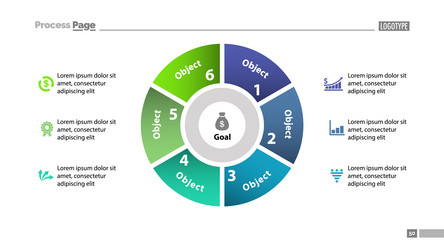 Pie chart circle graph with section from 1 to 11 Vector Image
