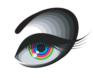 Cartoon image of eye Royalty Free Vector Image
