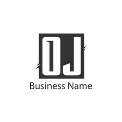 Initial letter oj logo template design Royalty Free Vector
