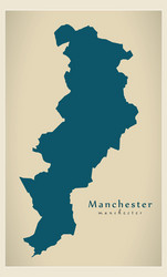 Modern map - greater manchester metropolitan Vector Image