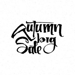 Hello october hand written ink lettering Vector Image