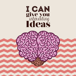 Brain design over brown background Royalty Free Vector Image