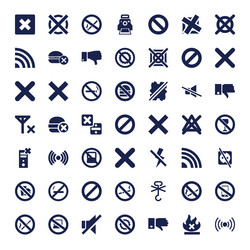 15 no icons Royalty Free Vector Image - VectorStock