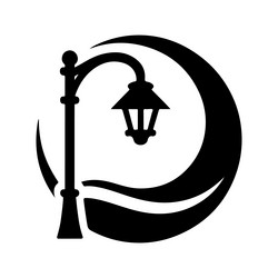 Unique lamp post silhouette for logos flyers Vector Image