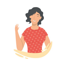 Woman Saying Hello Vector Images (over 600)