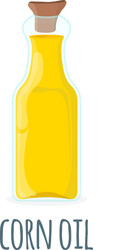 Corn oil icon fat food label logo for web Vector Image