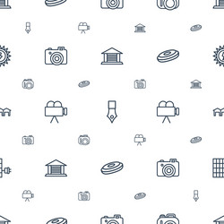 Detail icons pattern seamless white background Vector Image