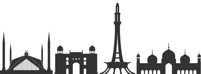 Minar e pakistan lahore punjab Royalty Free Vector Image