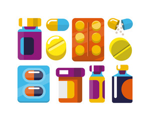 Set of medical elements collection Royalty Free Vector Image