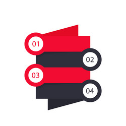 1234 steps timeline infographics Royalty Free Vector Image