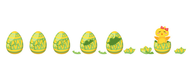 Easter chick hatched from egg Royalty Free Vector Image
