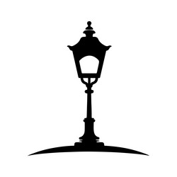 Unique lamp post silhouette for logos flyers Vector Image