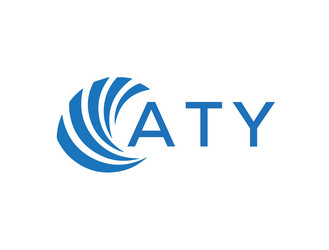Ati abstract business growth logo design on white Vector Image