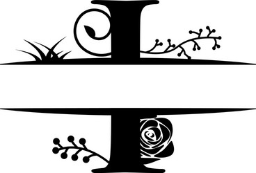 Decorative monogram split letter graphic design Vector Image