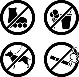 No camera do not touch umbrella allowed Royalty Free Vector