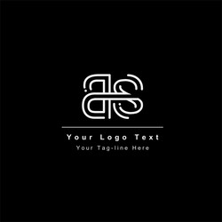 Premium initial letter bs logo design Royalty Free Vector