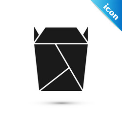Black chinese restaurant opened take out box Vector Image