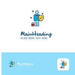 Creative employee logo design flat color Vector Image