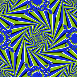 Optical illusion seamless pattern moving visual Vector Image