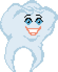 Pixel Tooth Vector Images (over 1,800)