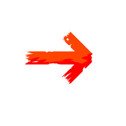 Red arrow with ragged edges Royalty Free Vector Image