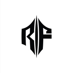 Rf logo monogram with diamond shape design Vector Image