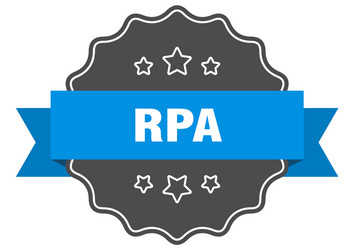 Rpa stamp label round grunge sign Royalty Free Vector Image