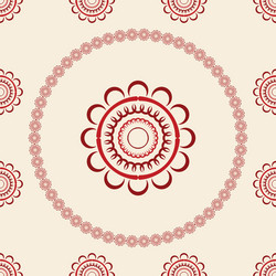 Simple florals red seamless pattern Royalty Free Vector