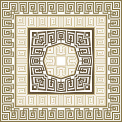 Gold greek seamless pattern chain frames Vector Image