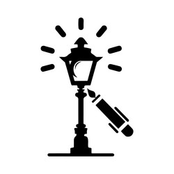 Unique lamp post silhouette for logos flyers Vector Image