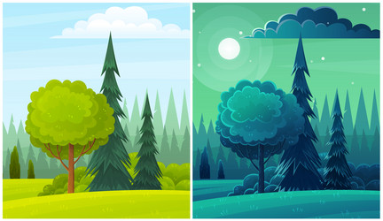 Day night app morning and evening sky nature Vector Image