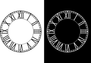 Roman Numeral Clock Face Vector Images (over 630)