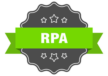 Rpa stamp label round grunge sign Royalty Free Vector Image