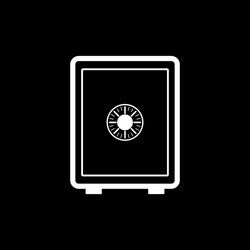 Safe icon symbol flat Royalty Free Vector Image