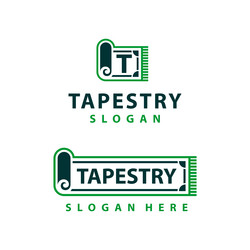 Tapestry icon logo roll Royalty Free Vector Image