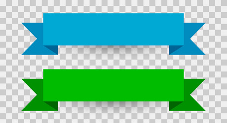 Orange and green arrows paper origami ribbon Vector Image