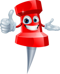 Push pin man Royalty Free Vector Image - VectorStock