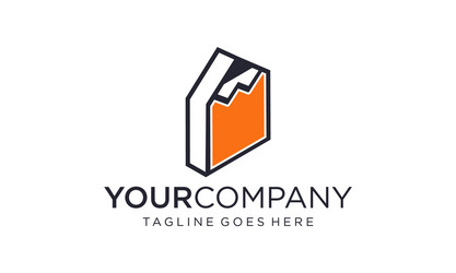 Pencil and paper logo design concept Royalty Free Vector