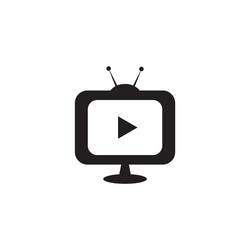 Tv or television channel logo design template Vector Image