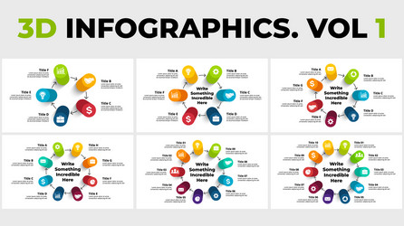3d perspective infographic presentation Royalty Free Vector